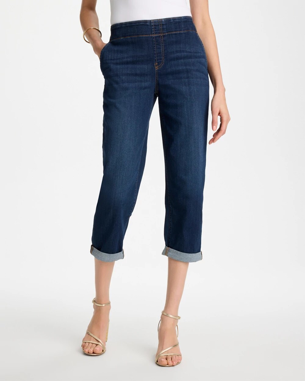 Pull-On Boyfriend Cropped Jeans | Chico's
