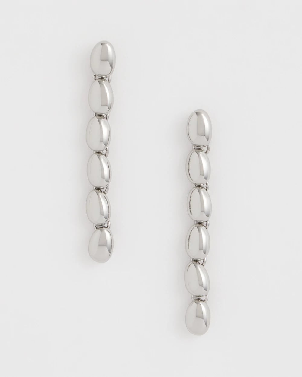 Silver Linear Bead Earrings | Chico's