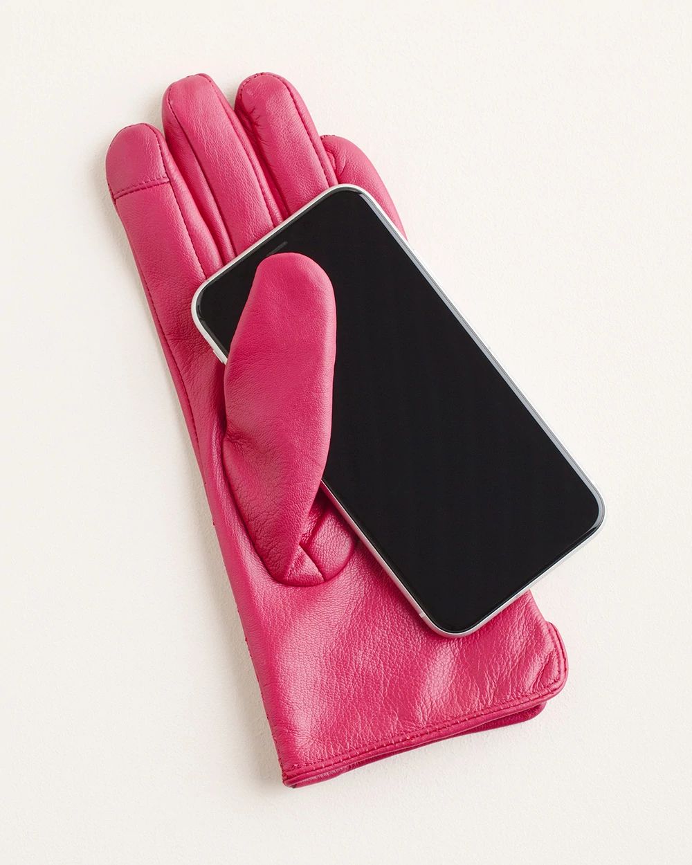 Tech-Friendly Woven Leather Gloves | Chico's