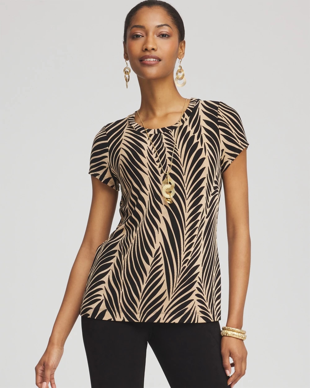 Travelers™ Palm-Frond-Motif Top | Chico's
