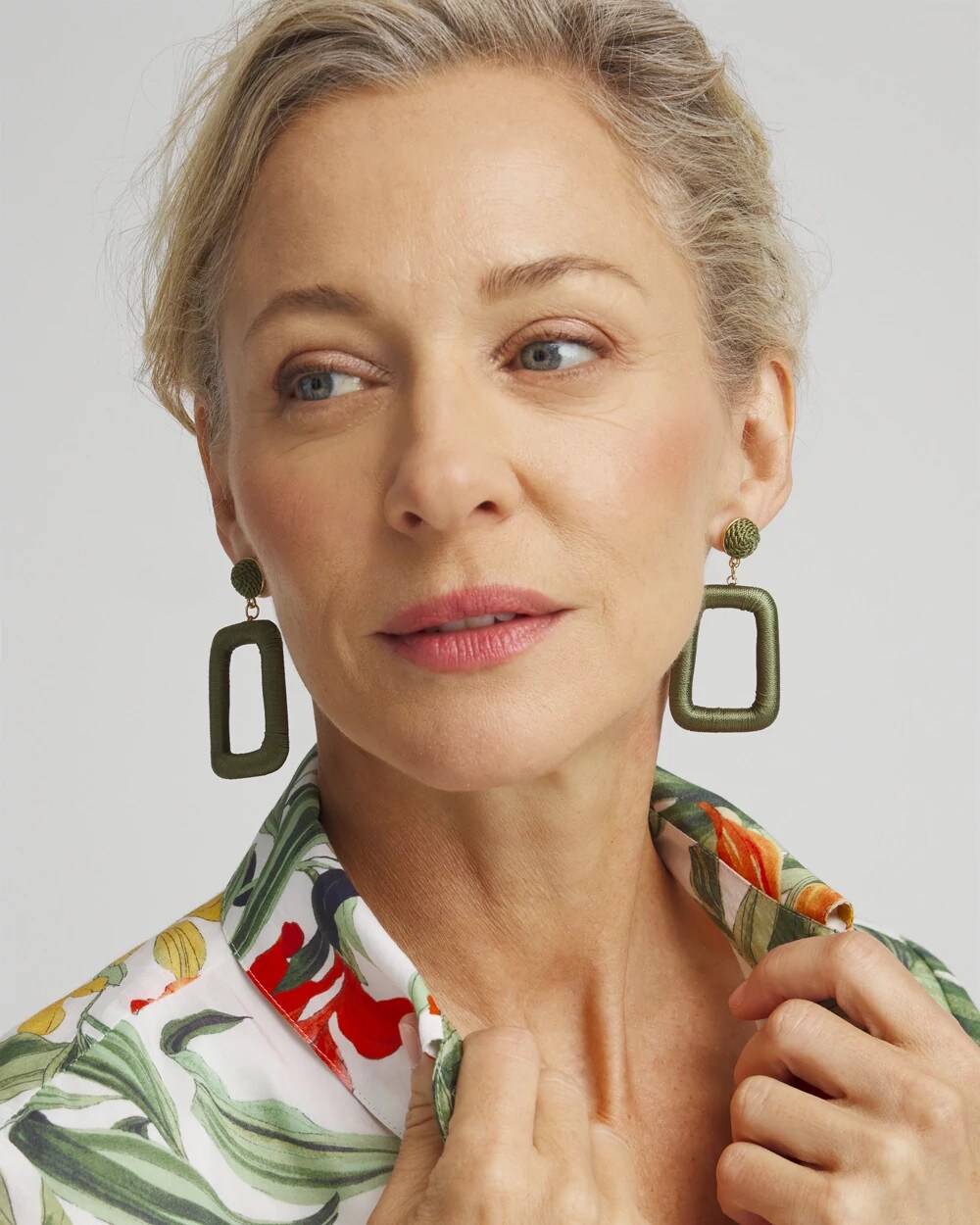 No Droop™ Green Square Hoops | Chico's