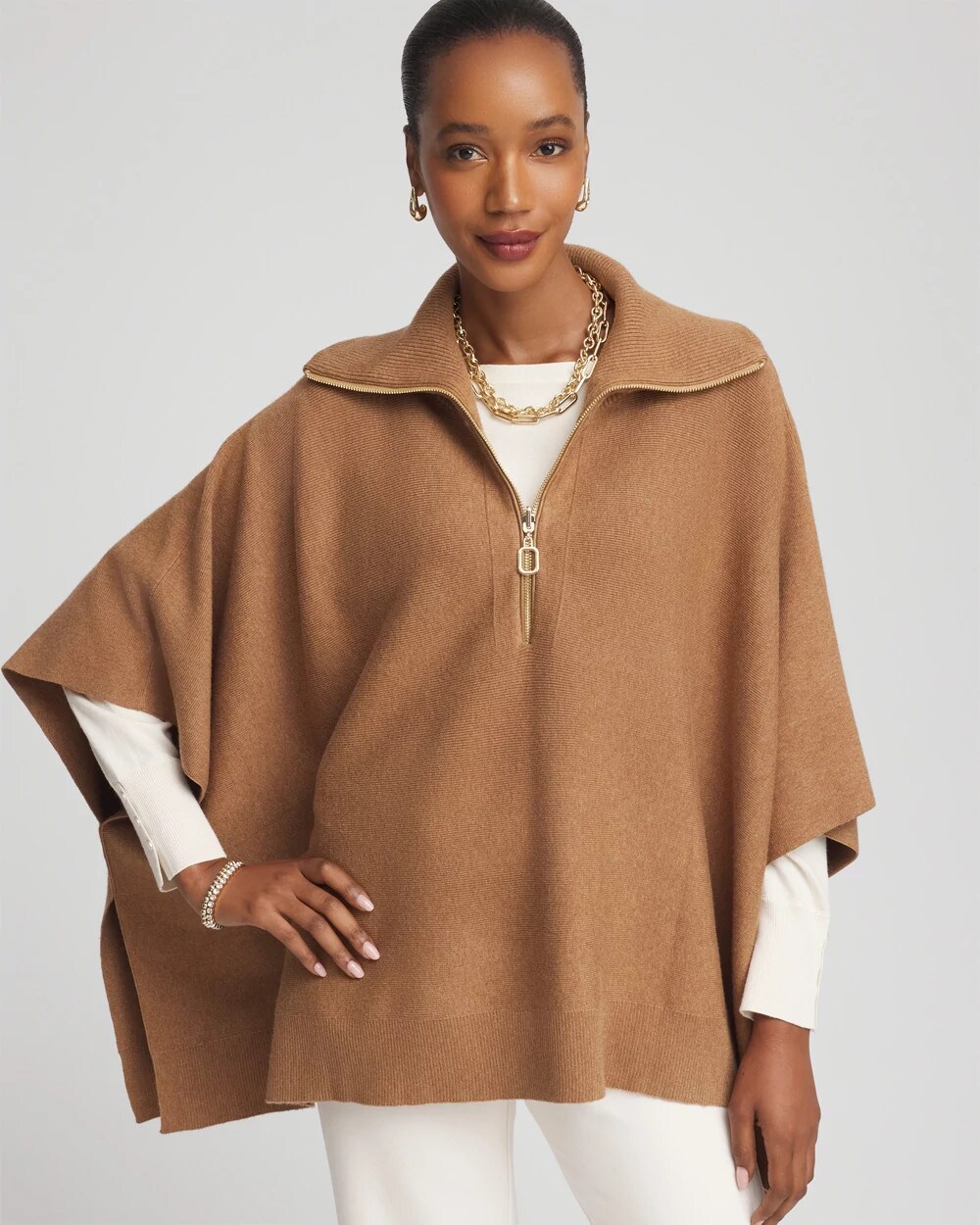 Cashmere-Blend Pullover Sweater Poncho | Chico's