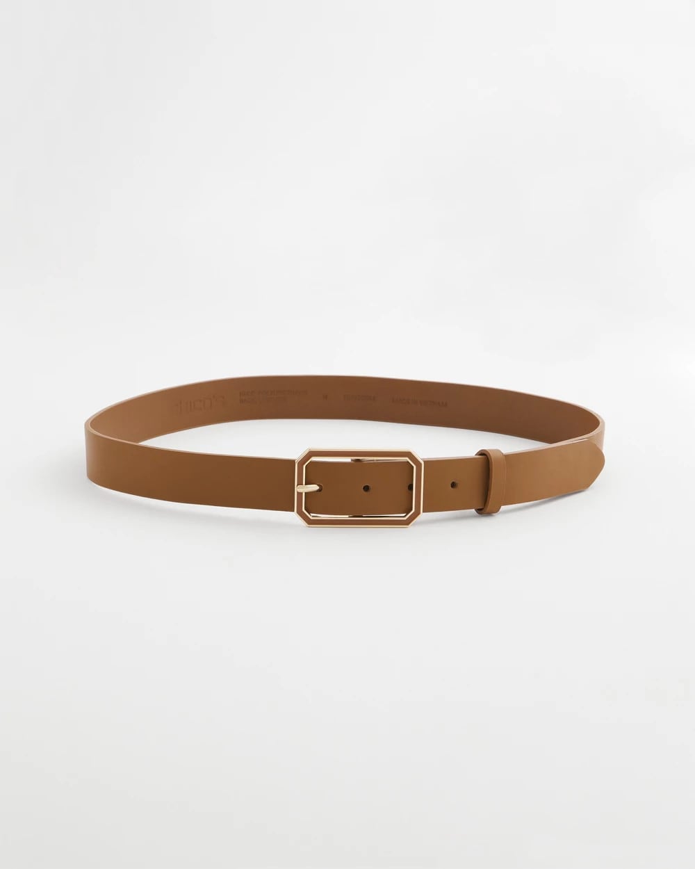 Cognac Enamel Buckle Trouser Belt | Chico's