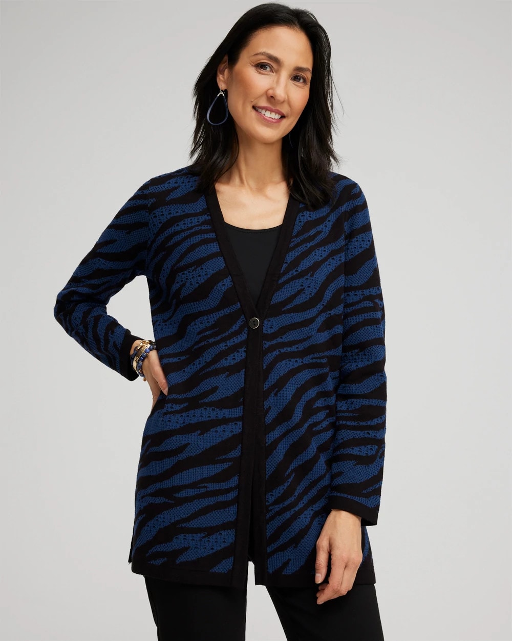 Double Knit Zebra Print Cardigan | Chico's