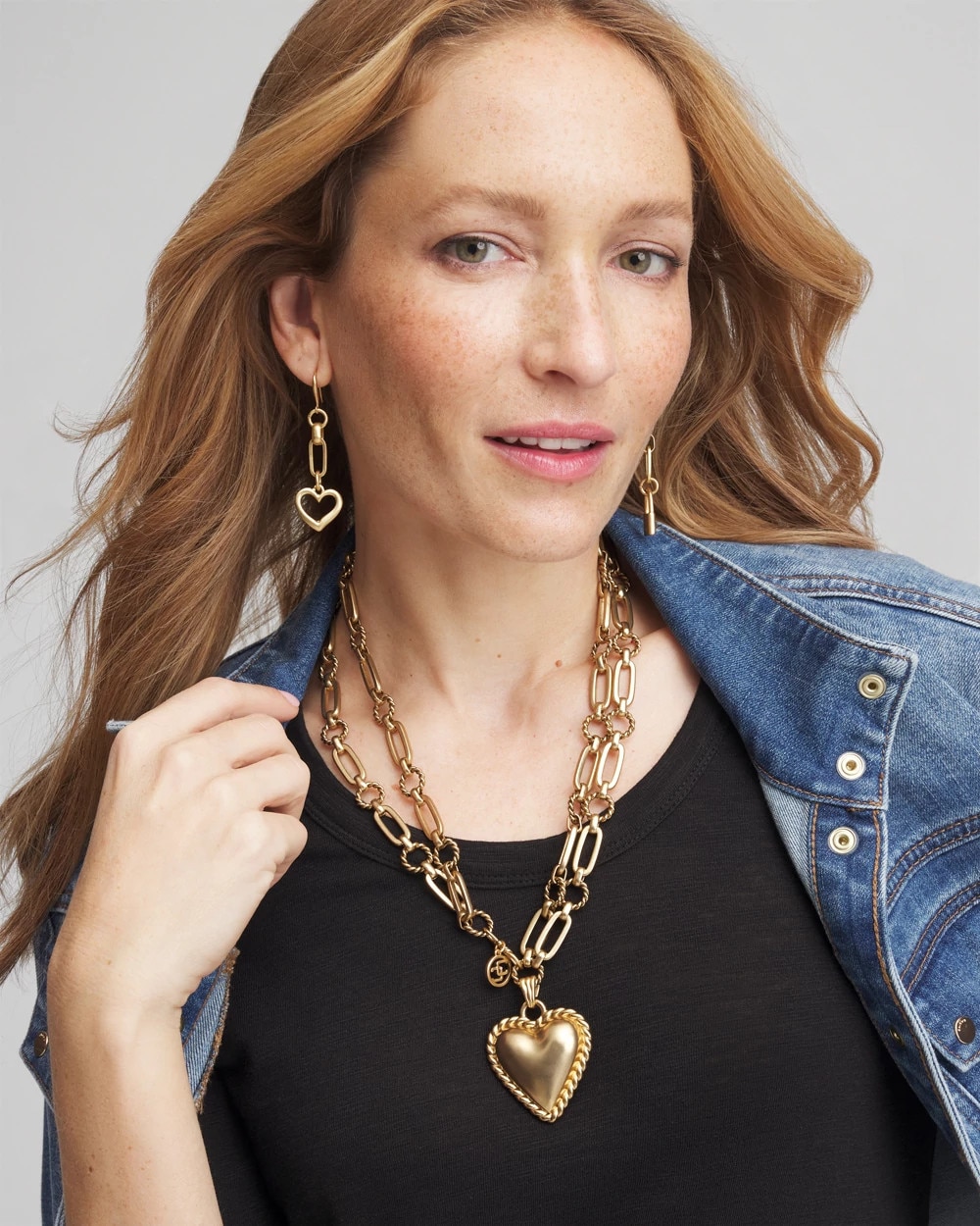 Gold-Tone Heart Necklace | Chico's