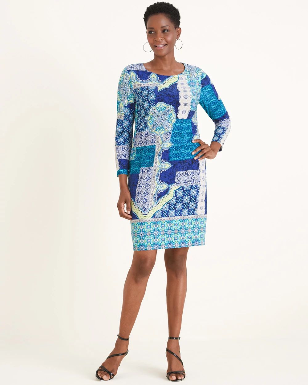 Patchwork Tile-Print Dress | Chico's