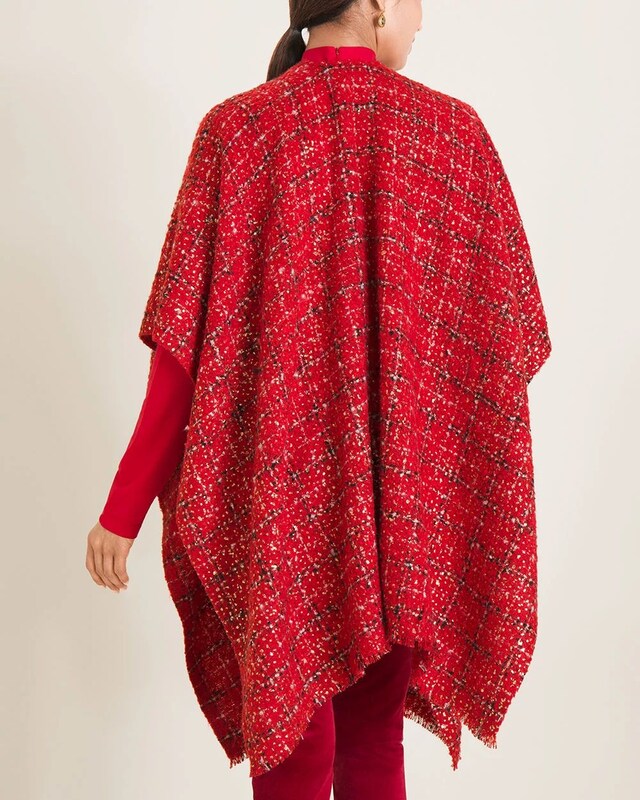 Plush Tweed Shine Ruana Wrap | Chico's
