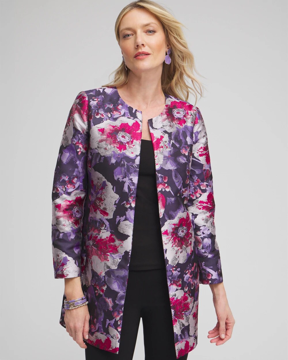 Petite Floral Jacquard Topper | Chico's