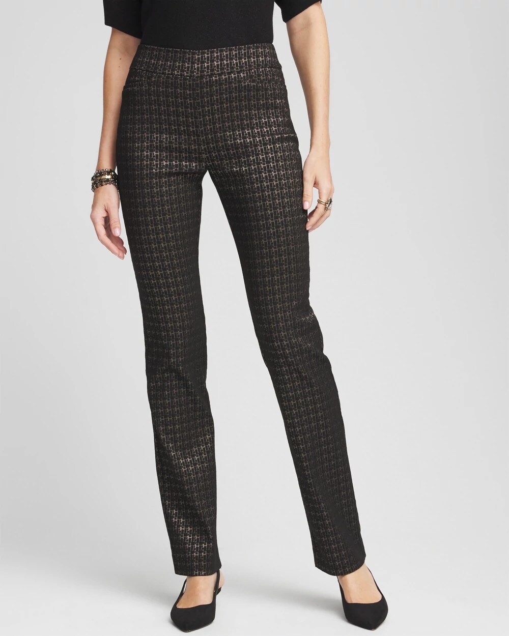 Brigitte Metallic Tiles Pants | Chico's