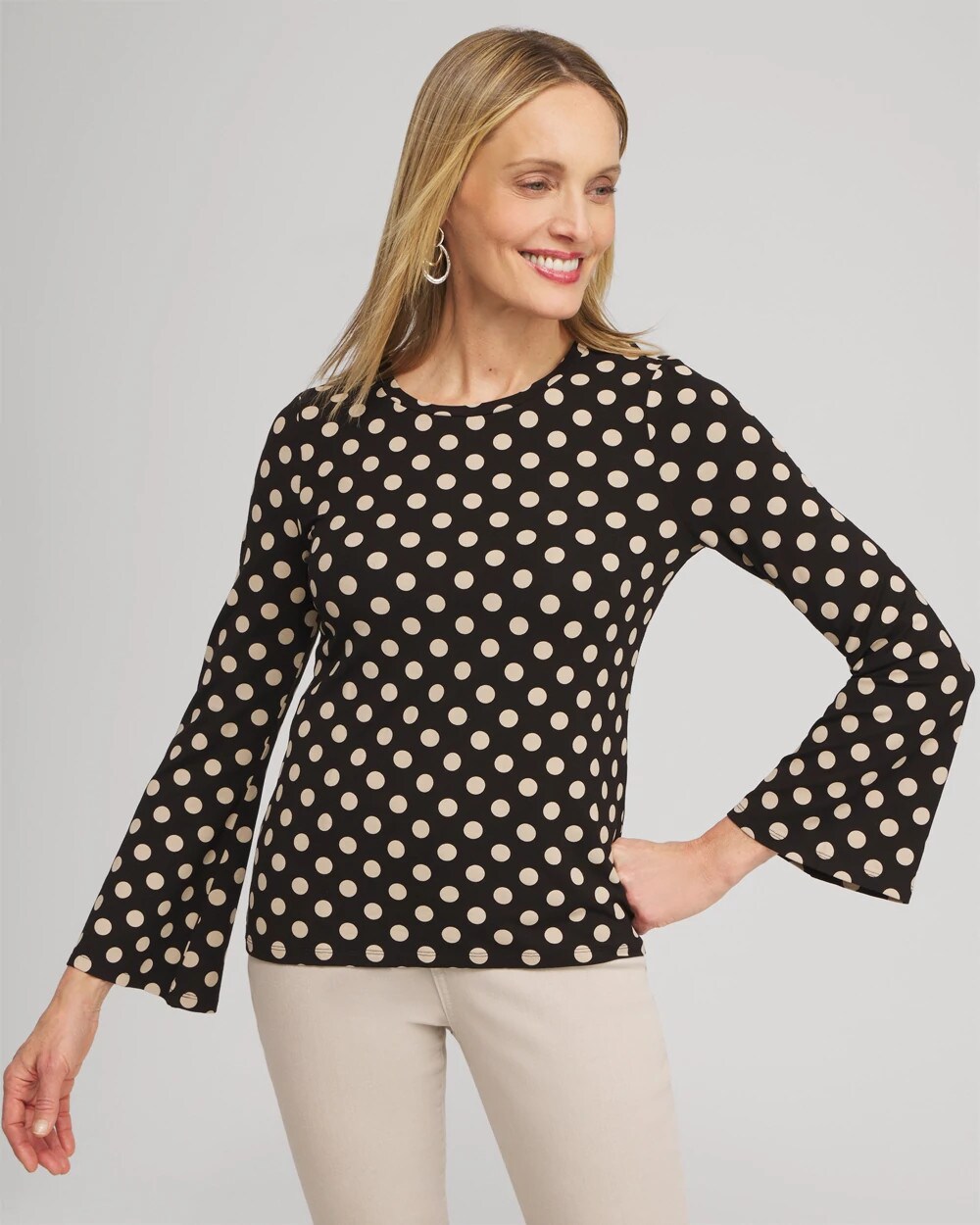 Touch of Cool™ Polka Dot Flare Tee | Chico's